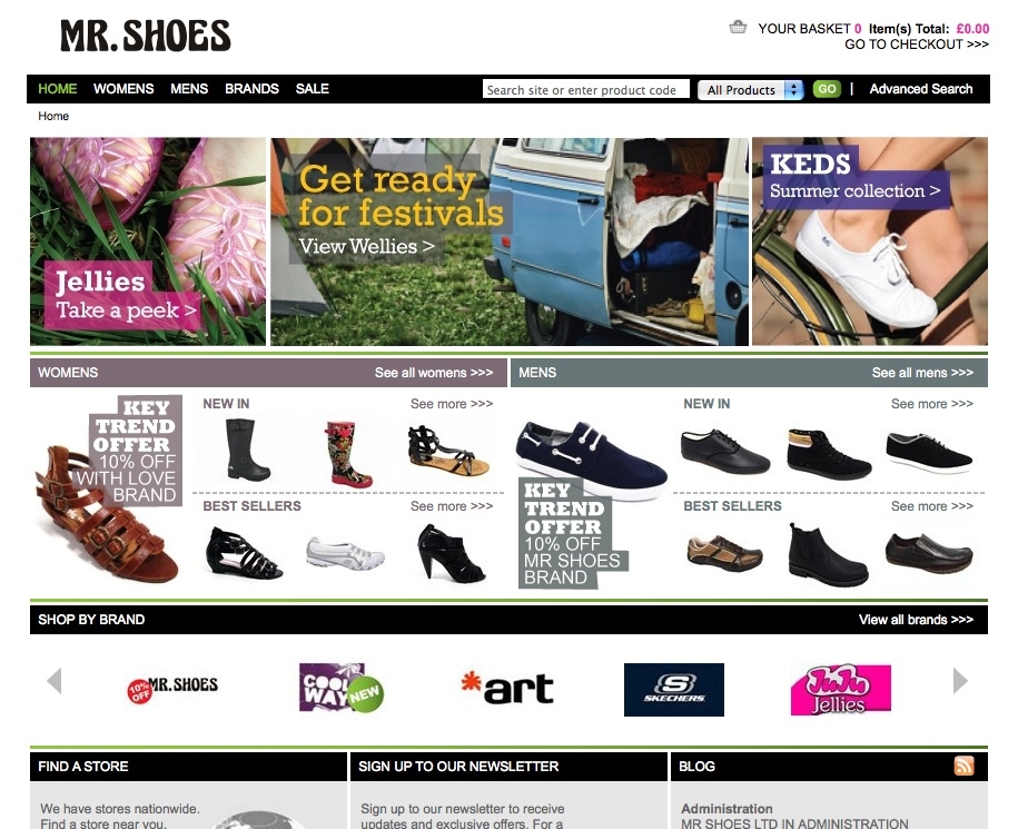 Mr Shoes in administration