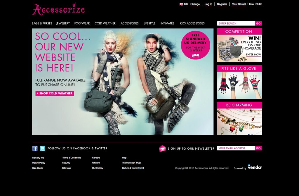Accessorize launches standalone website