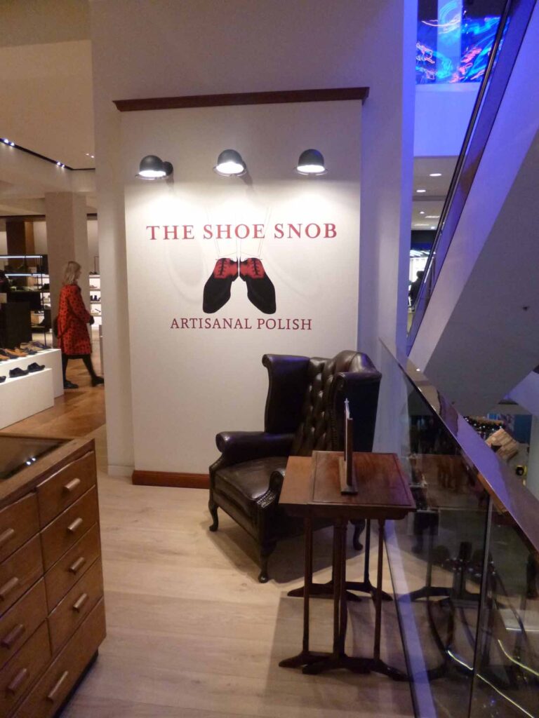 Men’s shoe department, Selfridges