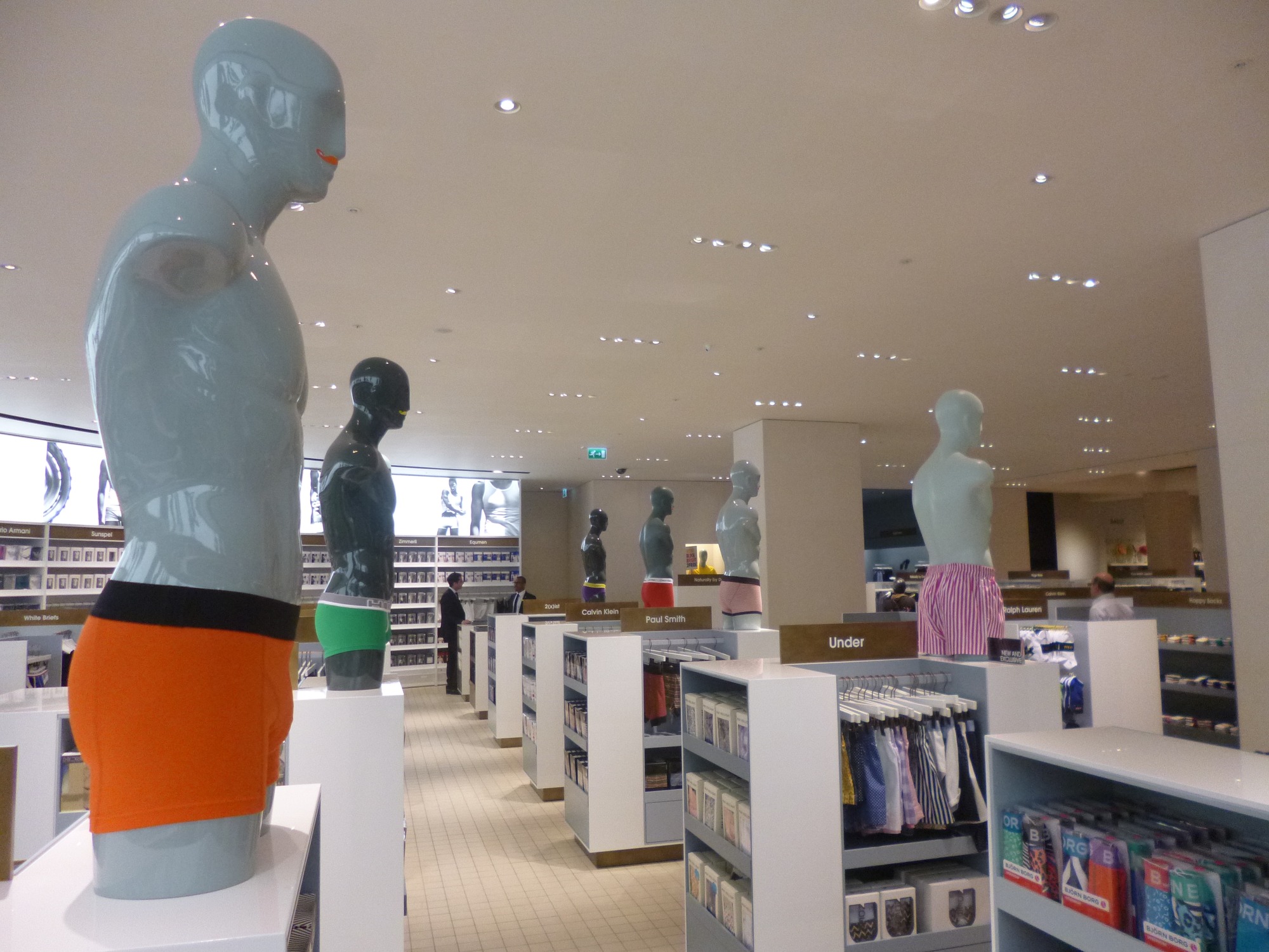 Men’s bodywear department - Selfridges, London