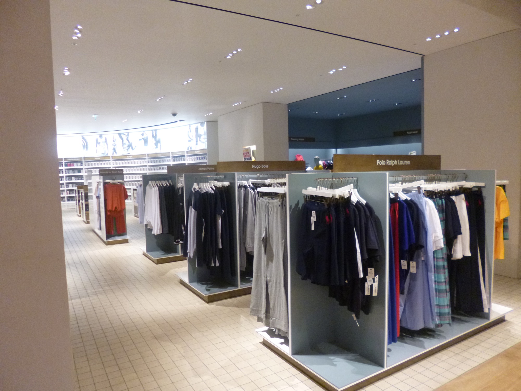 Men’s bodywear department - Selfridges, London