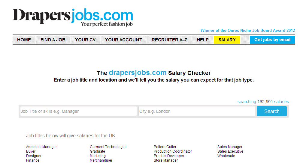 Drapers launches fashion salary tracker