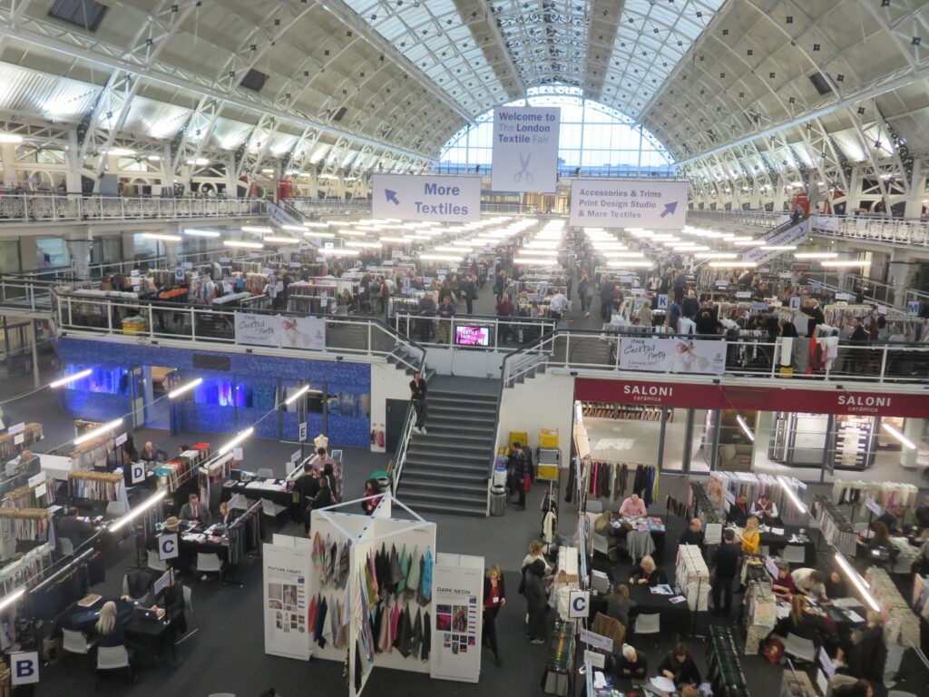 The London Textile Fair: view from the floor