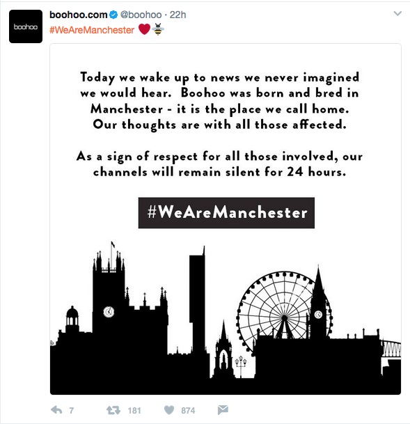 Boohoo donates £100,000 to Manchester victims fund
