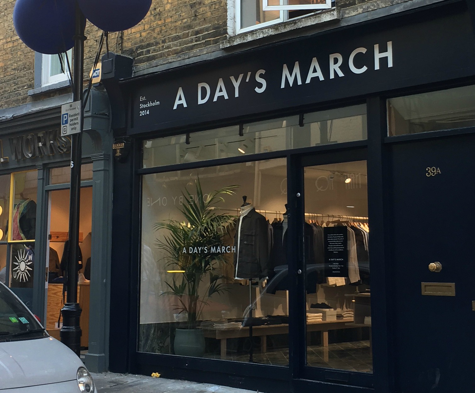 Menswear brand A Day's March opens first UK store