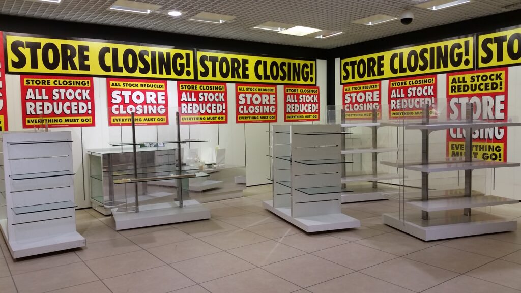 Net decline in retail stores reaches record level