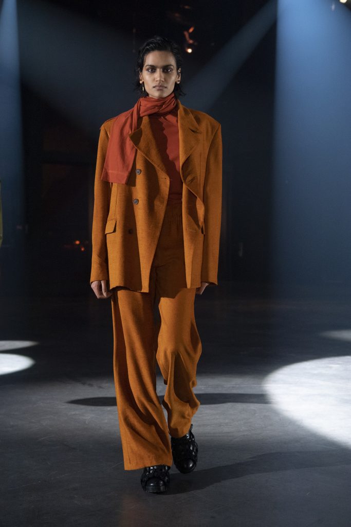 Frothy frills and feathers at London Fashion Week