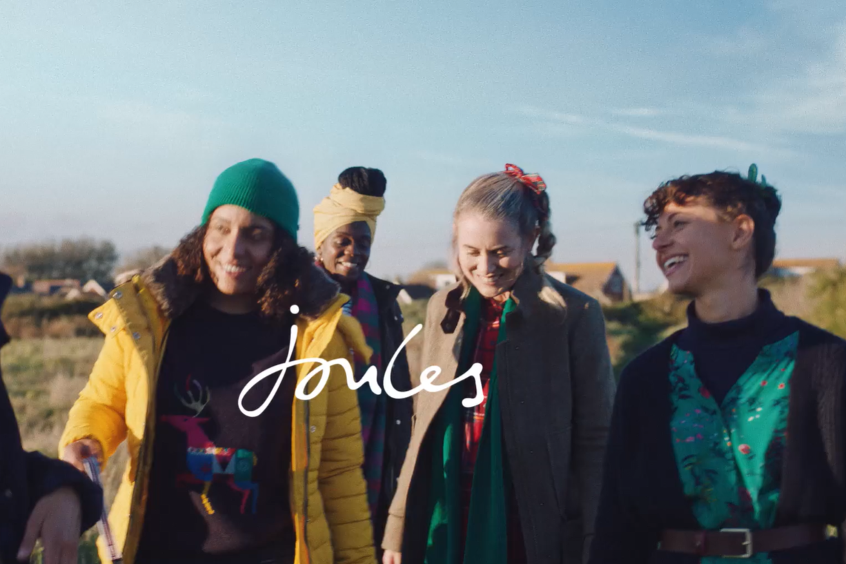 Joules goes wild swimming for Christmas 2021