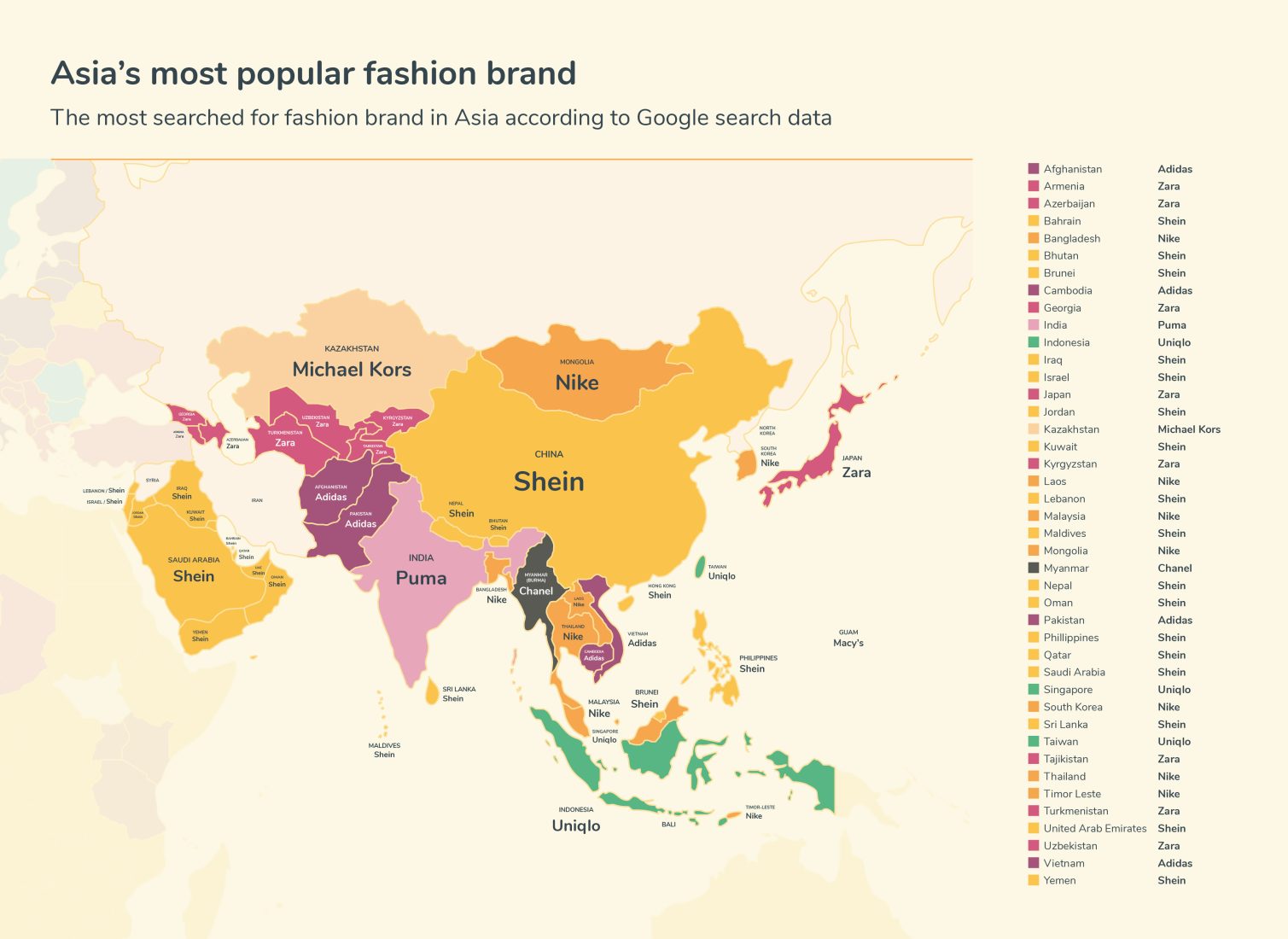 Shein overtakes Zara as most popular fashion retailer in the world