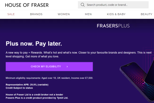 Frasers launches 'buy now, pay later' app