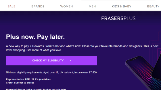 Frasers launches 'buy now, pay later' app