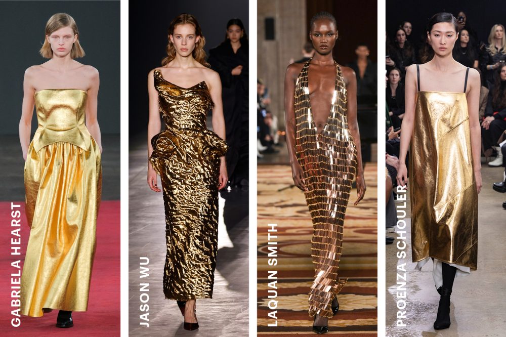 Plenty of fur, plunging necklines and googly eyes: New York Fashion ...