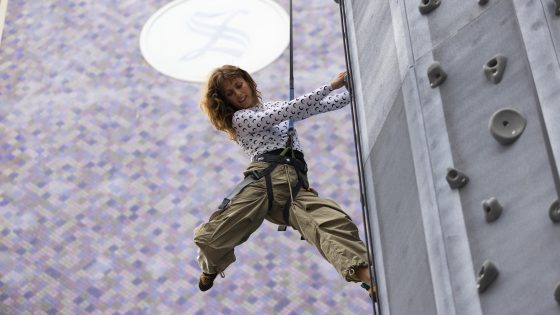In pictures: Selfridges unveils climbing column