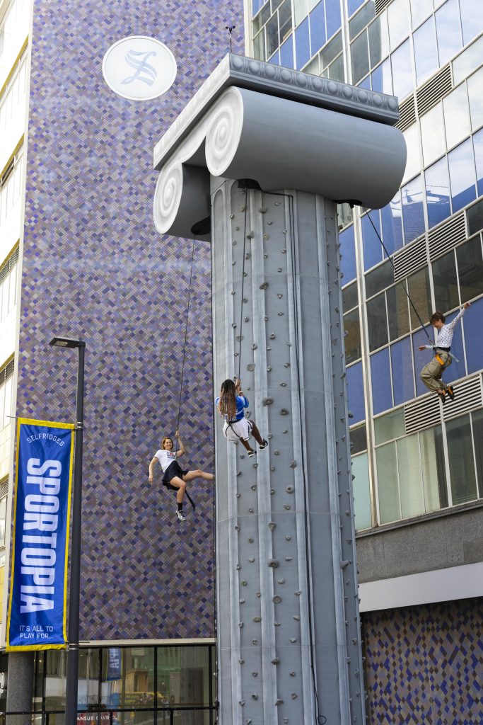 In pictures: Selfridges unveils climbing column