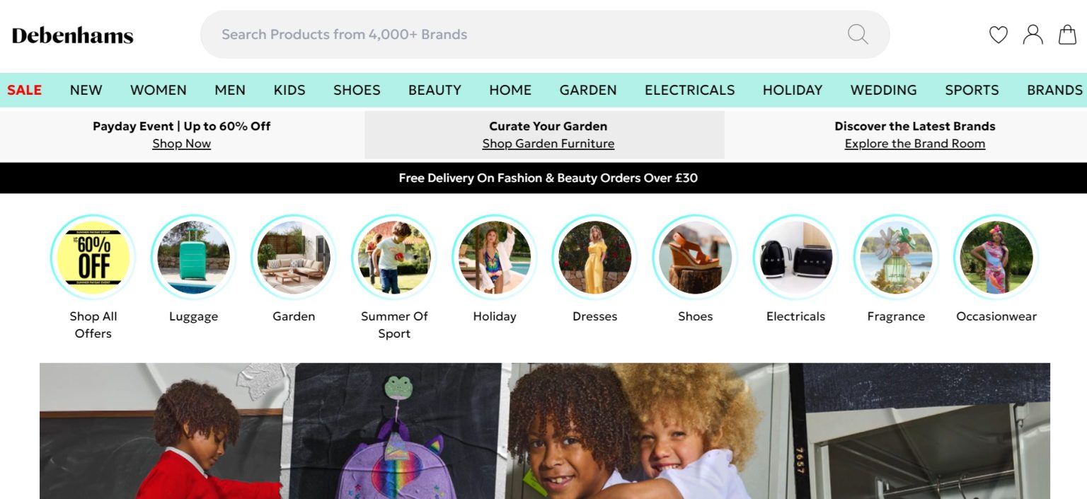 Debenhams launches credit payment service