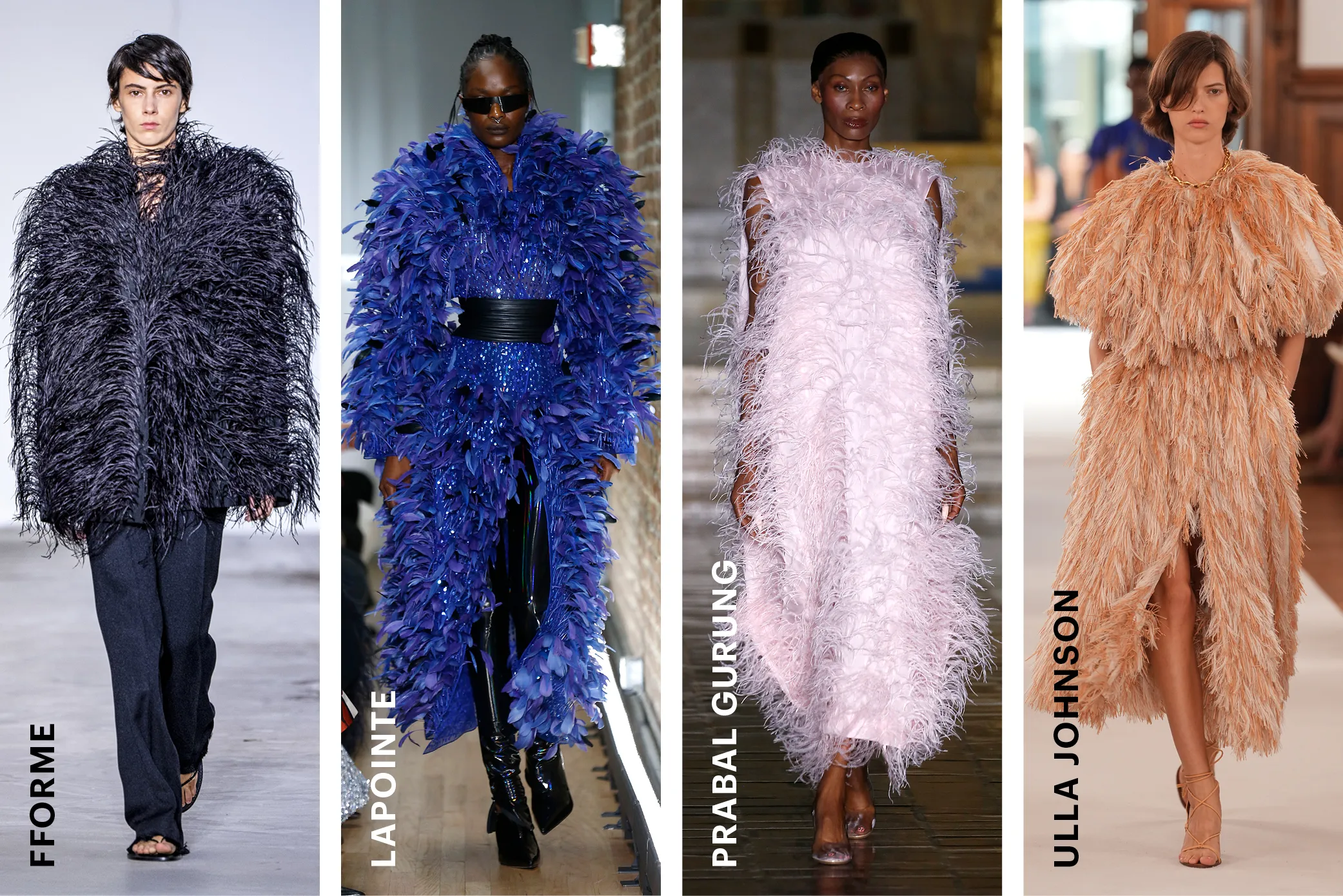 Denim, fringes and feathers: the trends to know from New York Fashion ...