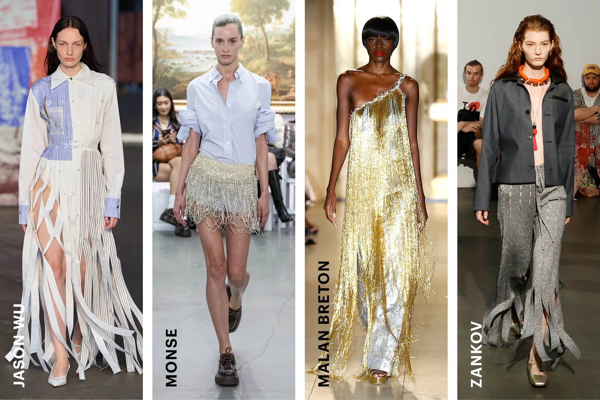 Denim, fringes and feathers: the trends to know from New York Fashion ...