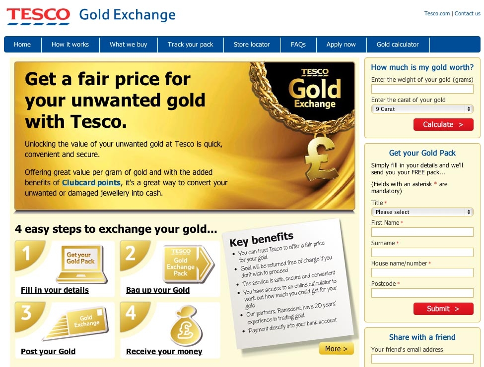 Tesco enters cash-for-gold market | Retail Jeweller