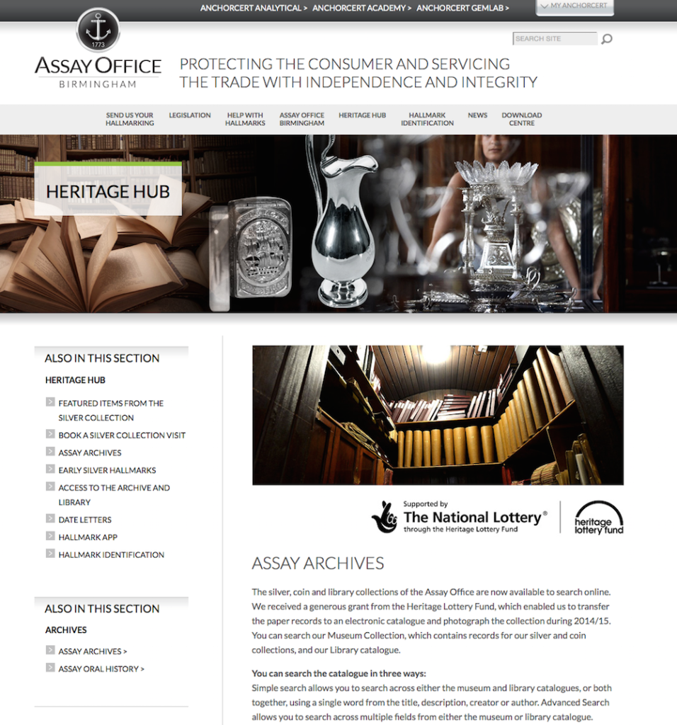 Assay Office Birmingham launches Assay Archives online | Retail Jeweller