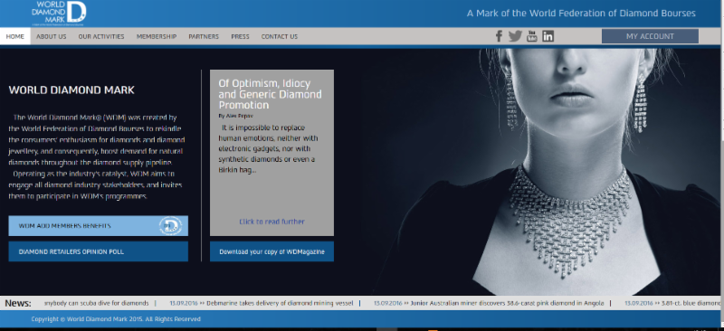 World Diamond Mark redesigns B2B website | Retail Jeweller