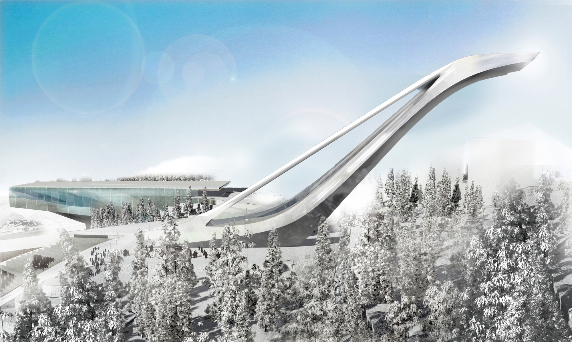 Wilkinson Eyre unveils Russian ski jump complex