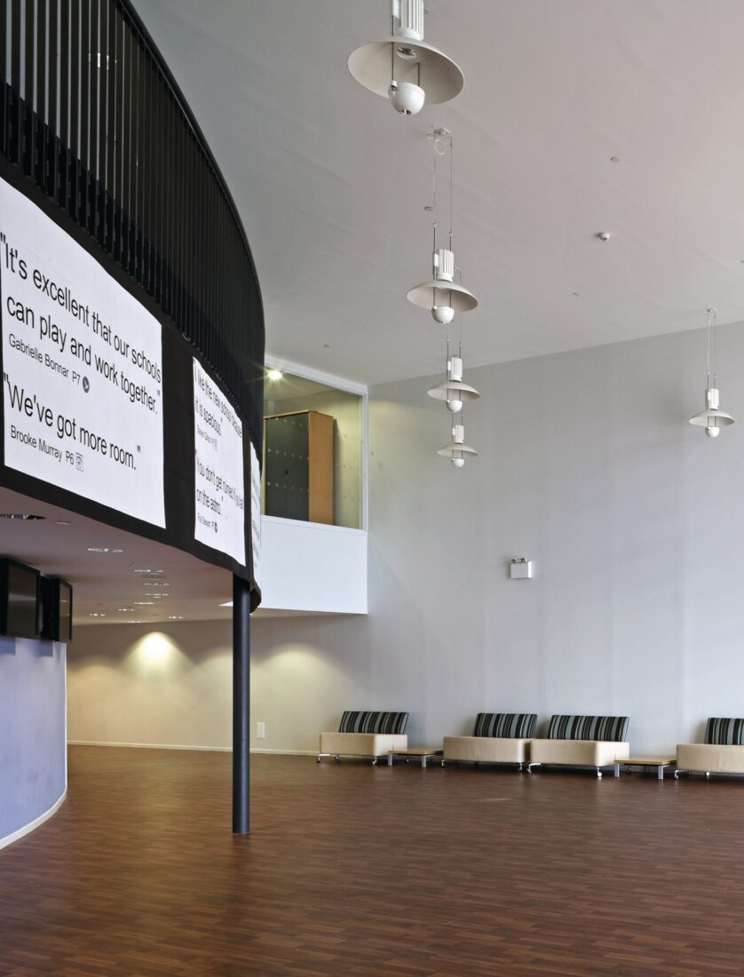 Niddrie Mill and St Francis primary school by Elder and Cannon