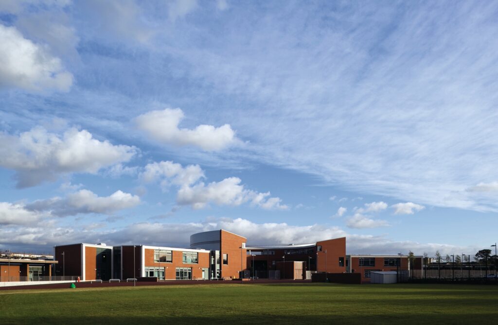 Niddrie Mill and St Francis primary school by Elder and Cannon