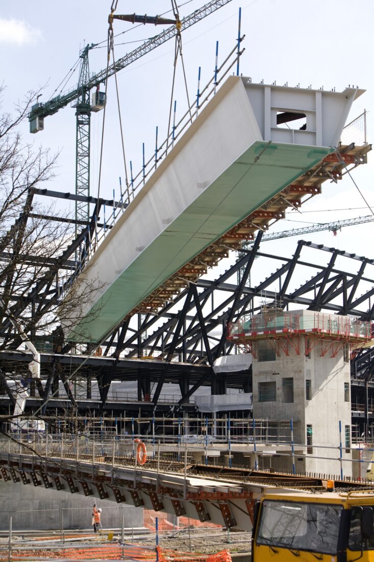 First look: Olympic footbridge is lifted into place