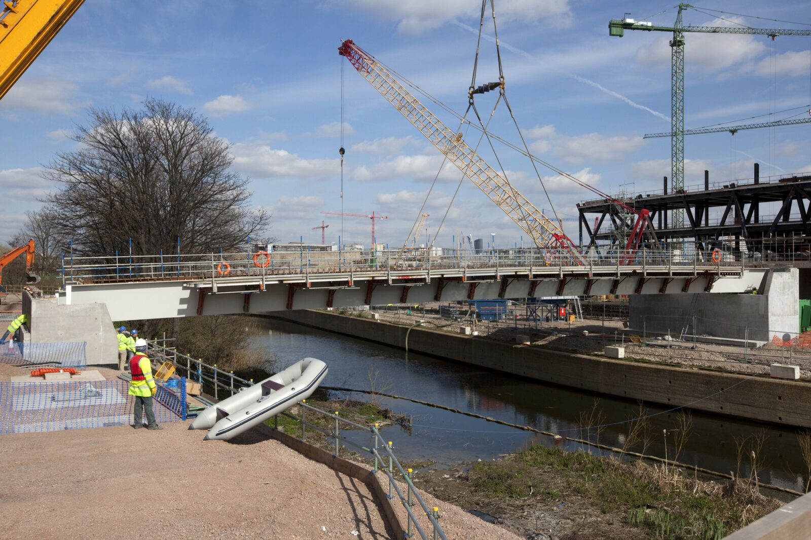 First look: Olympic footbridge is lifted into place