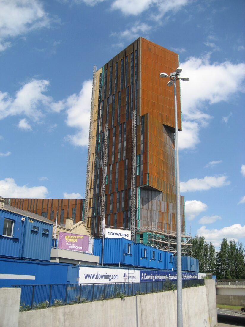 Latest look: Feilden Clegg Bradley's rusty Leeds landmark