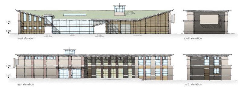Harrogate Grammar School sixth from pavilion by Bowman Riley Architects