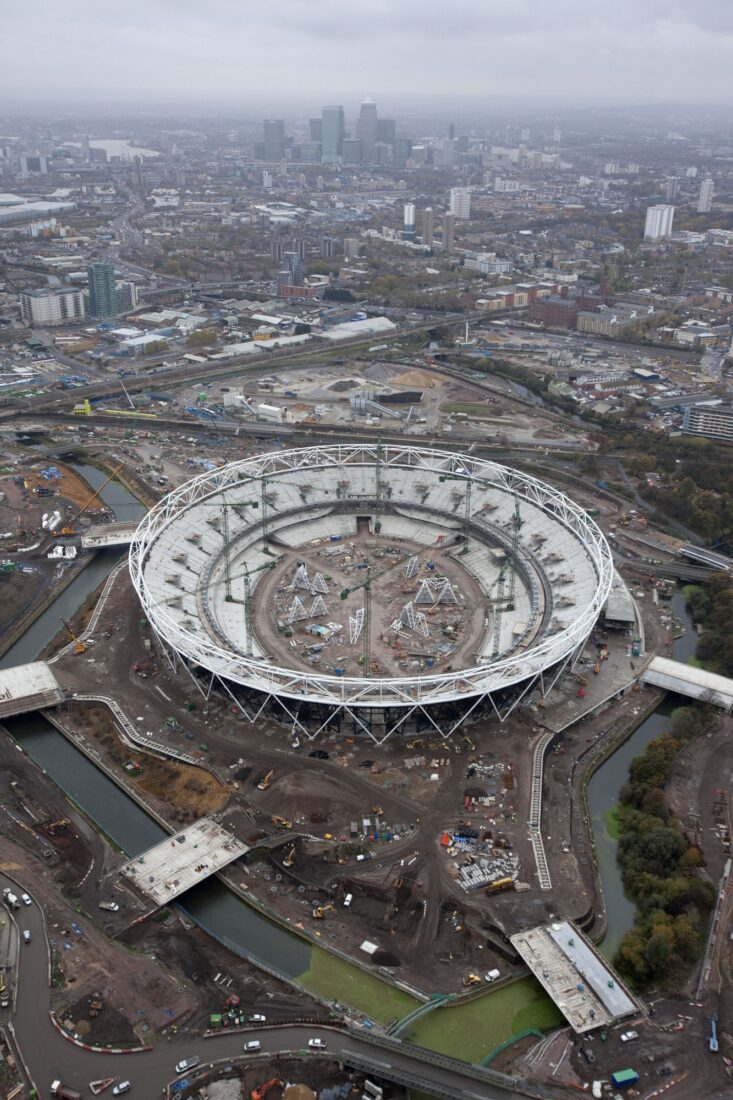 In Pictures: New aerial images reveal progress of London Olympic Park