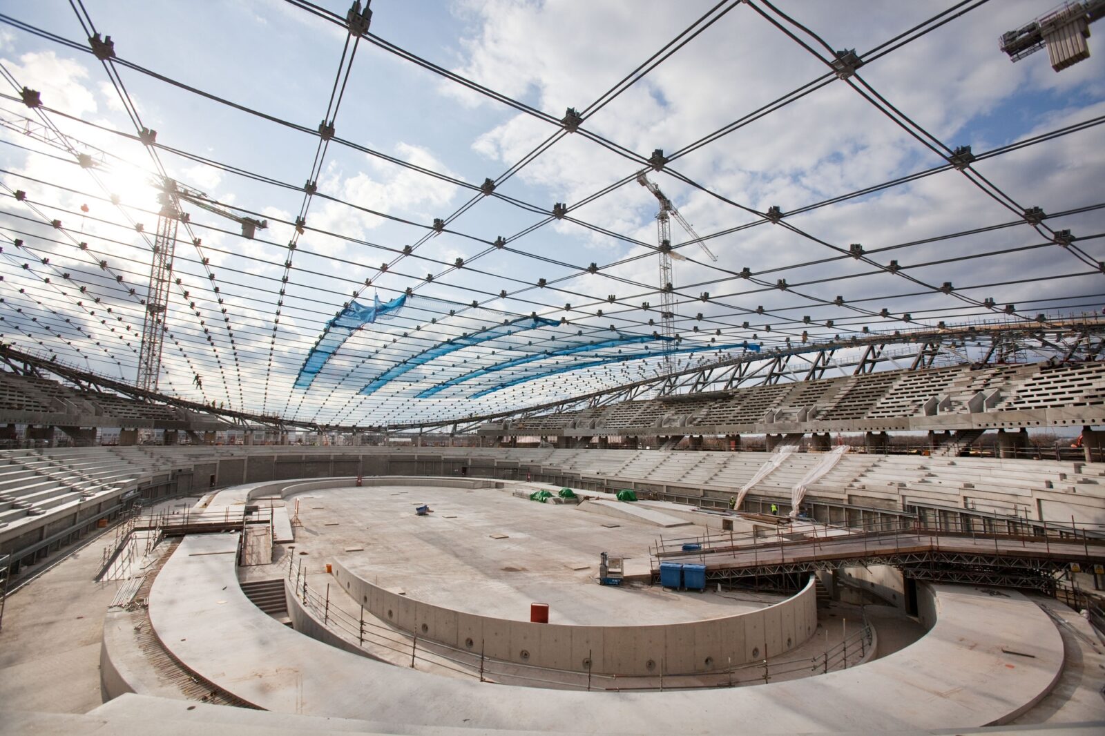 Roof in place on Hopkins’ Olympic velodrome