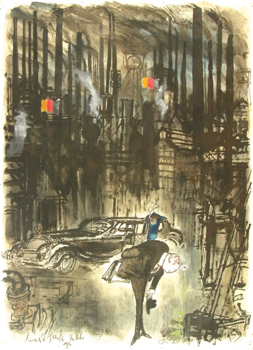 Ronald Searle at the Cartoon Museum, by Louis Hellman