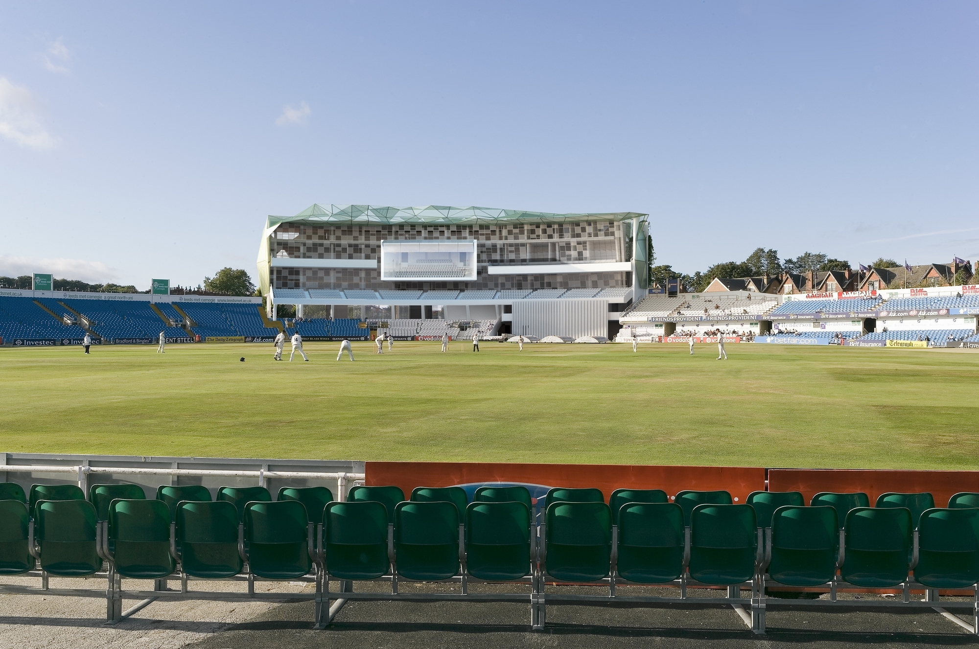 Almost over: Alsop's Headingley pavilion takes shape