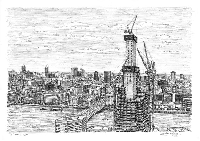 Autistic artist draws London's skyline from memory