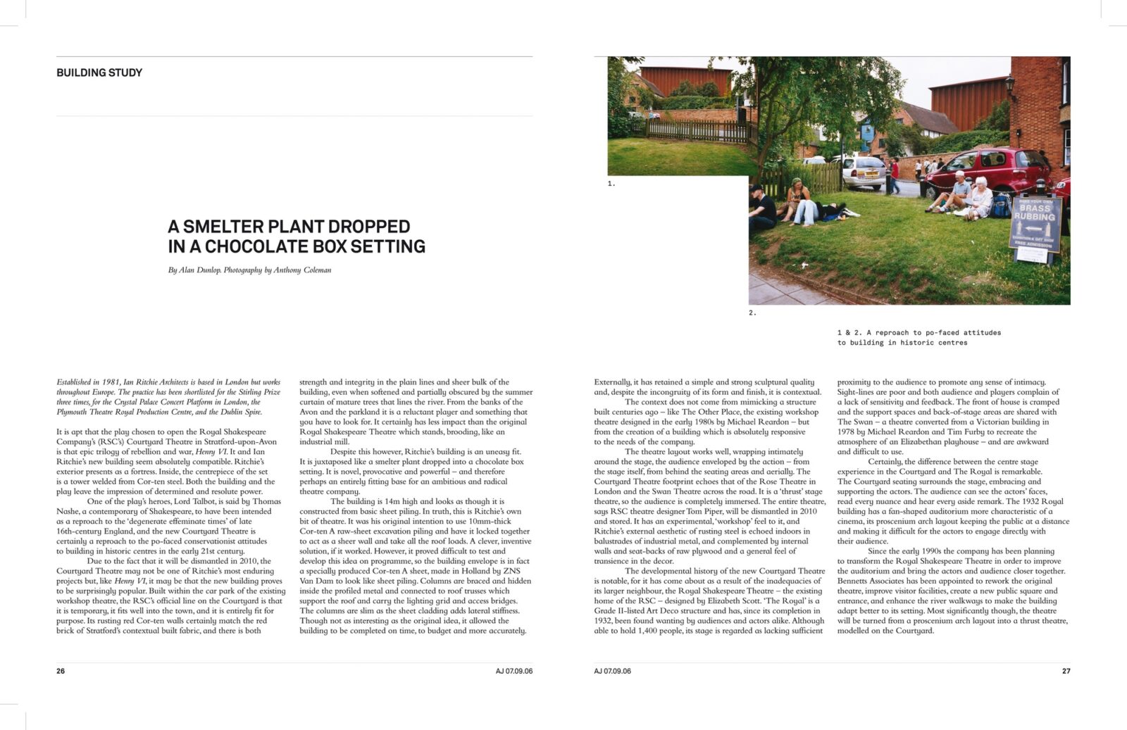 RSC Courtyard Theatre, Stratford-upon-Avon, by Ian Ritchie Architects