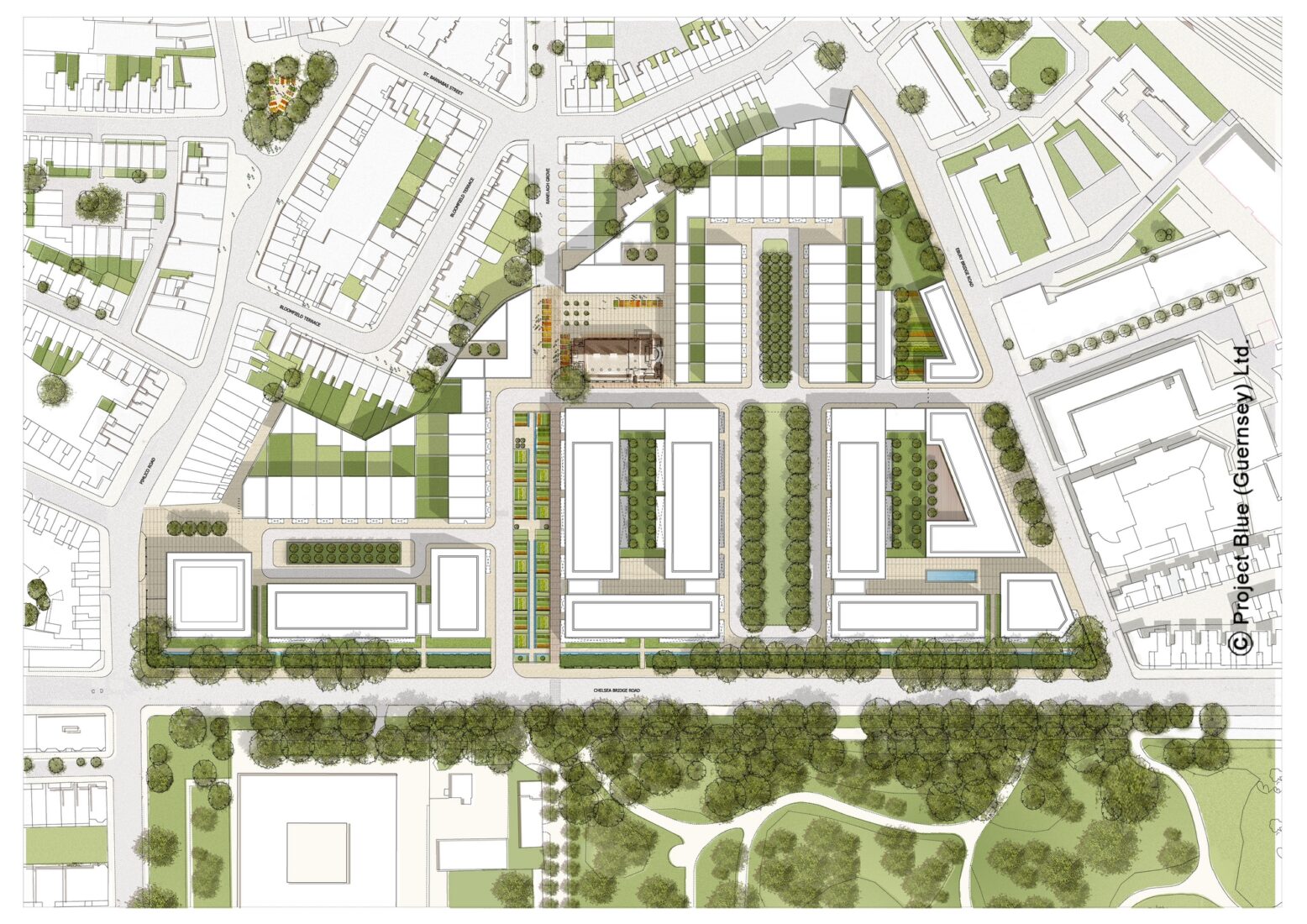 Revised Chelsea Barracks plan wins CABE backing