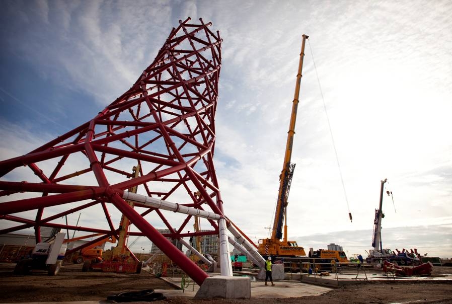 In pictures: Orbit tower rises over Olympic Park