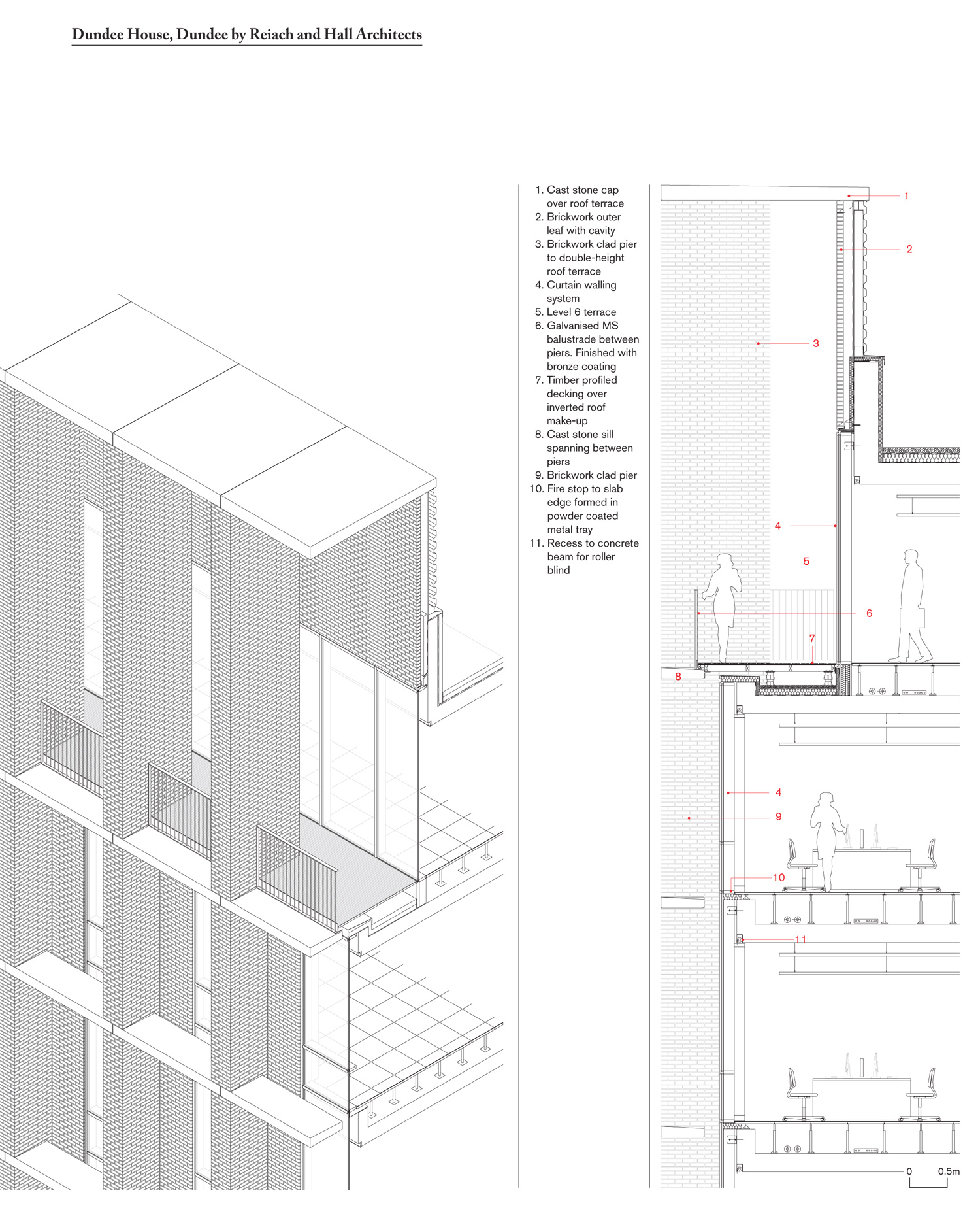 Facade detail: Dundee House, Scotland by Reiach and Hall