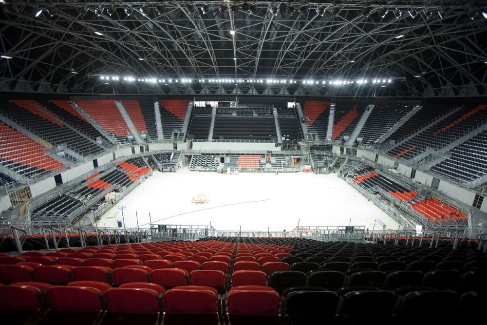 Basketball Arena, Olympic Park, London, by Wilkinson Eyre