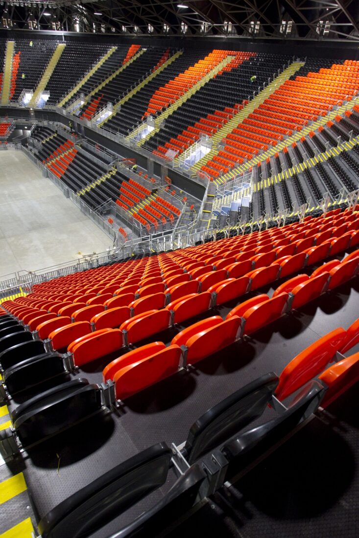 Basketball Arena, Olympic Park, London, by Wilkinson Eyre