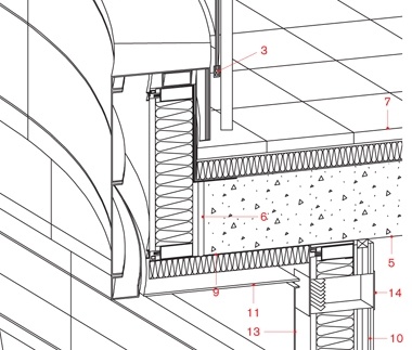 Cladding detail, Evelyn Grace Academy, by Zaha Hadid Architects