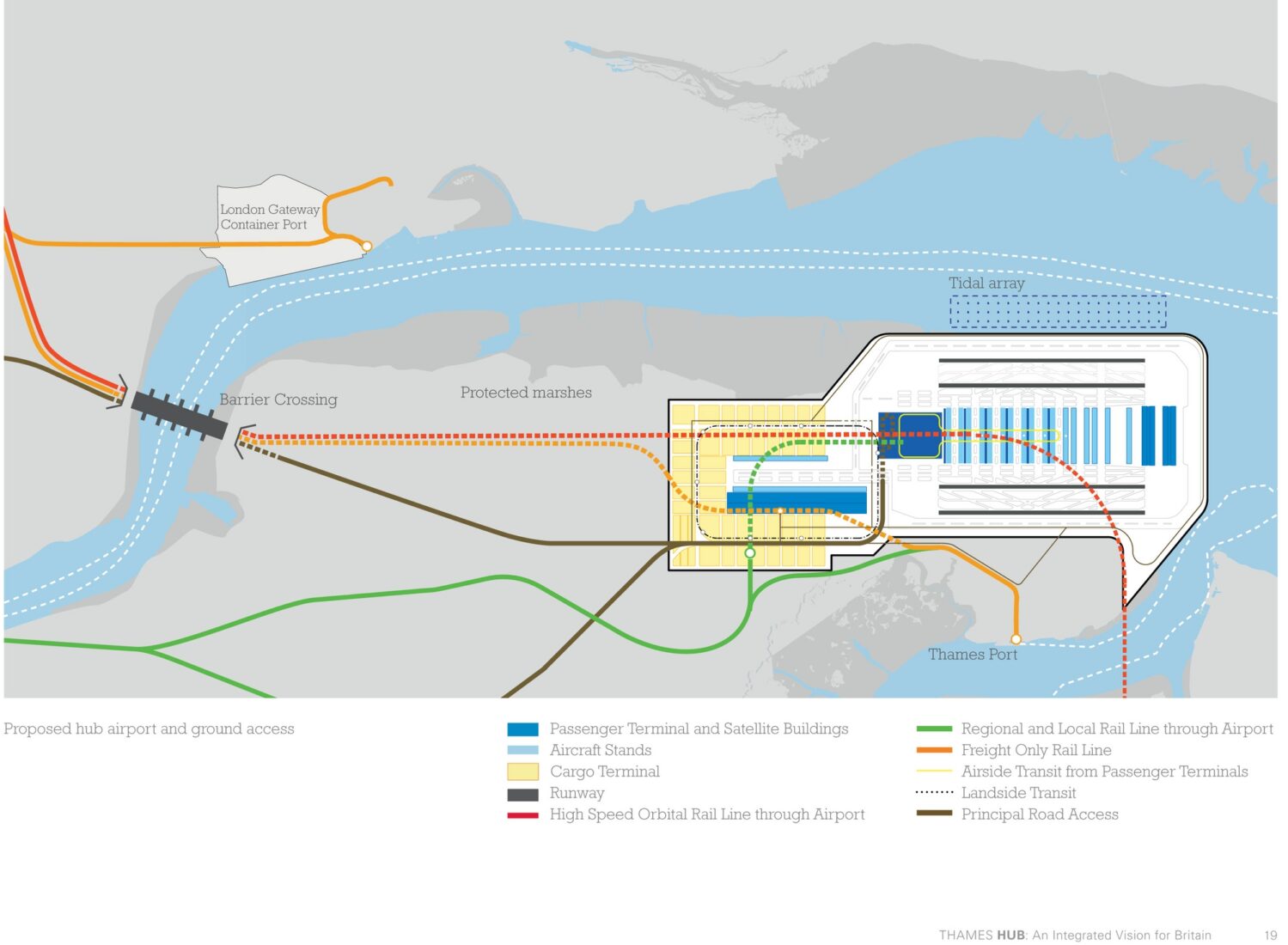 Foster reveals self-funded proposal for a four-runway airport in the ...
