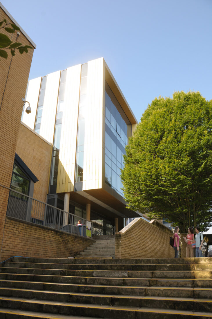 RMJM's 'gold and bronze' learning centre opens at Surrey University