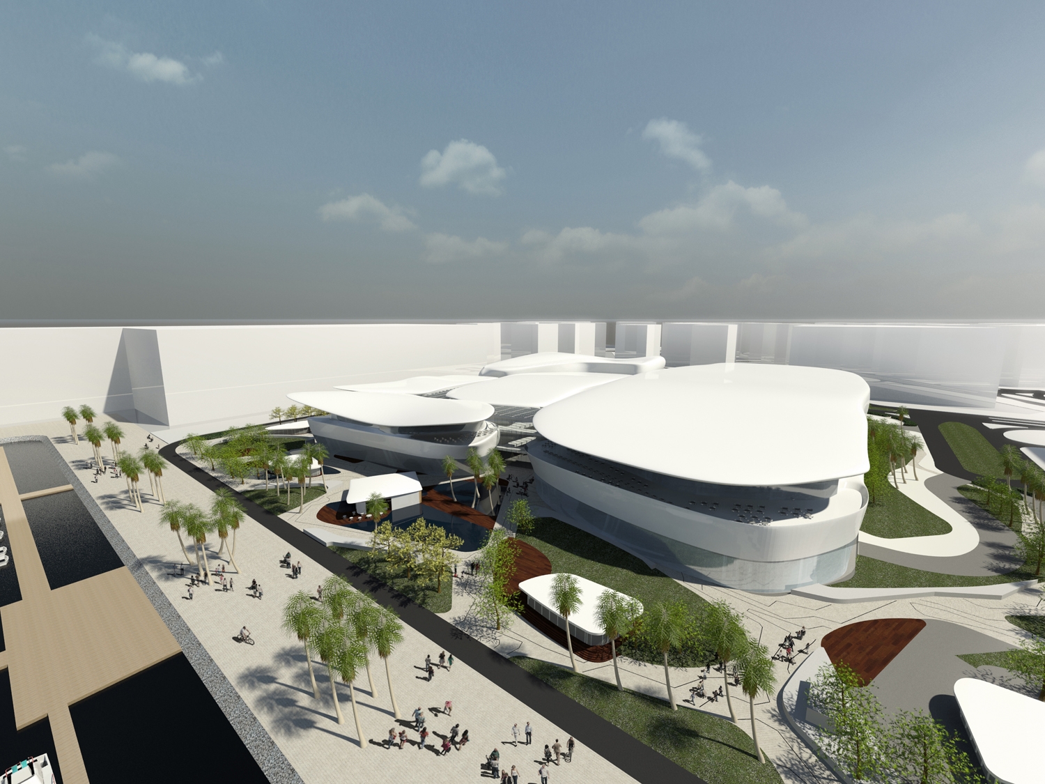 HOK reveals 'pebble-shaped' mall