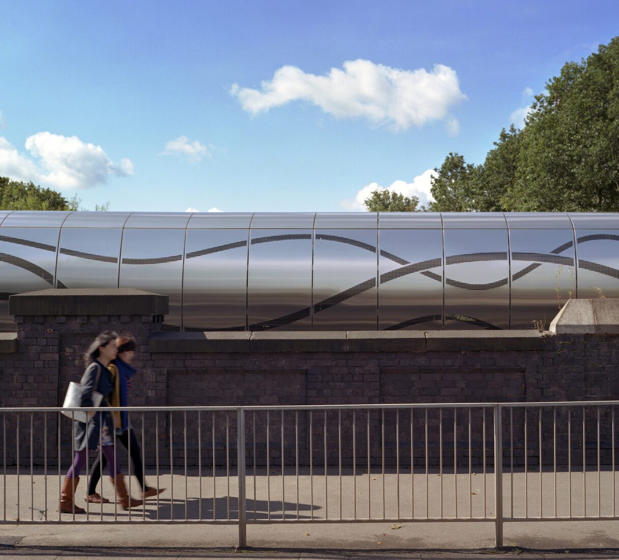 MJP unwraps stainless steel-clad utility bridge in Birmingham