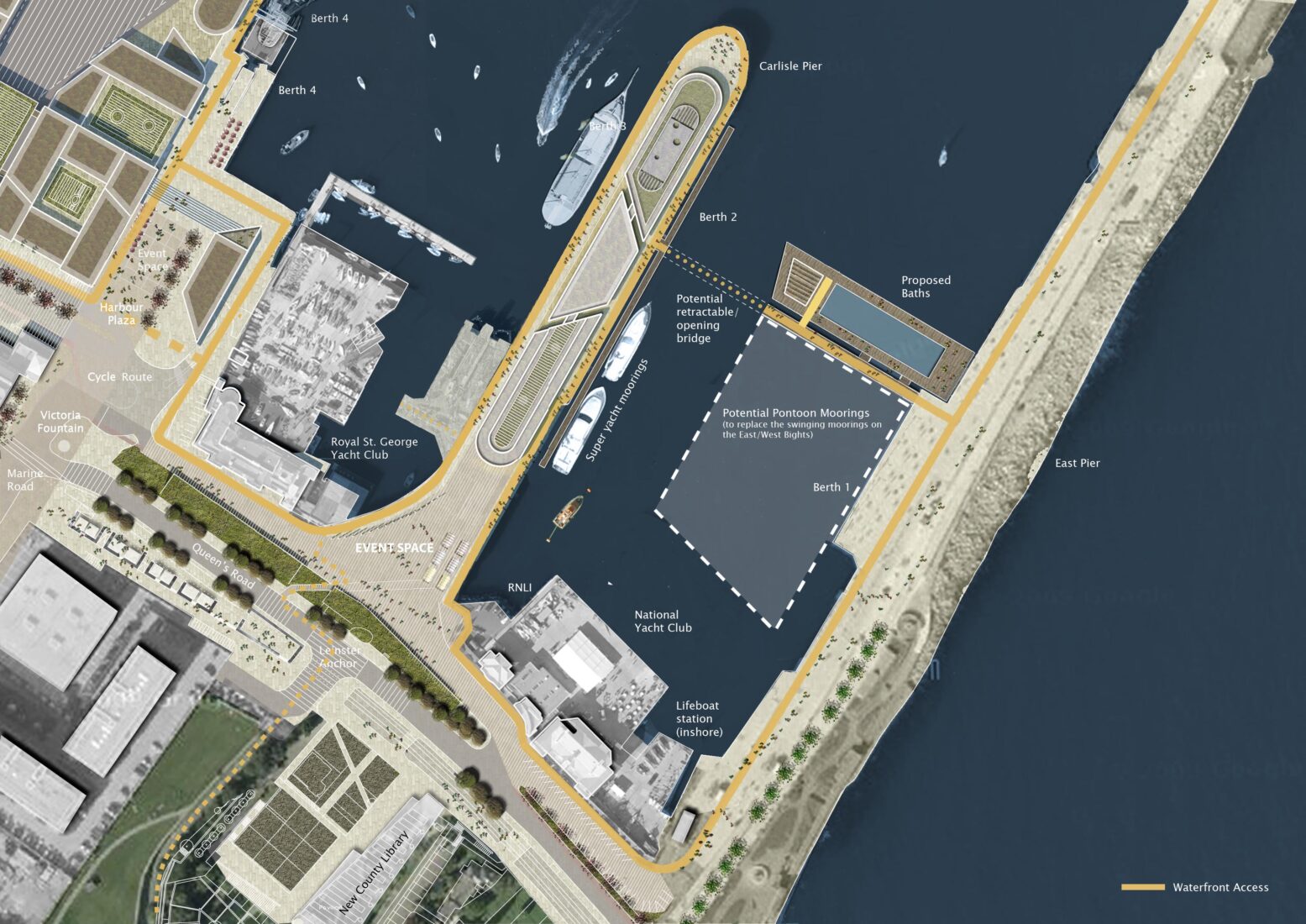 Metropolitan Workshop reveals Dún Laoghaire Harbour masterplan