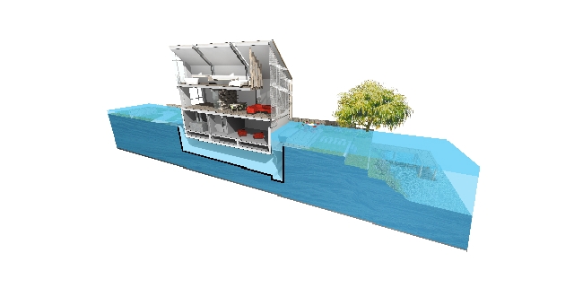 Revealed: the first ever amphibious house