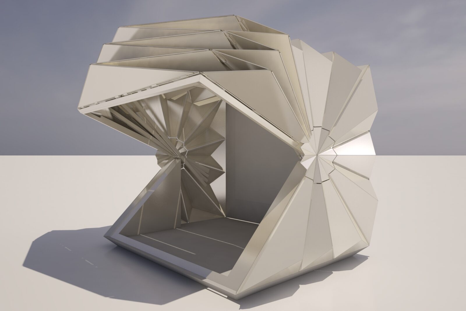 Make builds origami-inspired kiosks